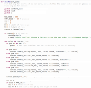Color Codes Datafile and Dynamic, Interactive Patterns-Making (Python ...