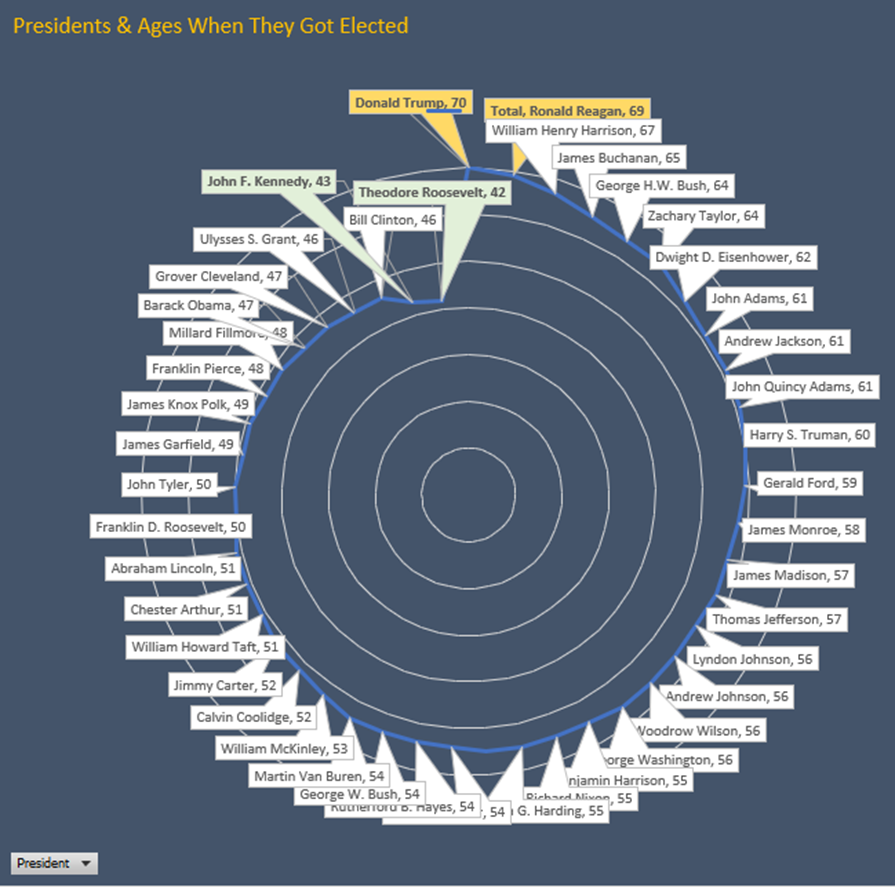 Putting together our Presidents (Infographic in Excel) – Musings by ...