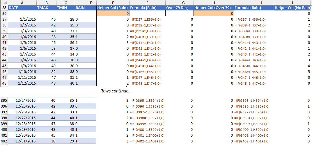 How to calculate streaks in Excel – Musings by FlyingSalmon