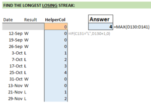 How to calculate streaks in Excel – Musings by FlyingSalmon