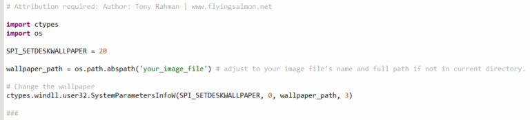 Customizing Windows desktop wallpaper automatically, on schedule (Python) – Musings by FlyingSalmon