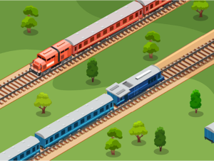 The classic “Two Trains” problem with interactive solution – Musings by ...